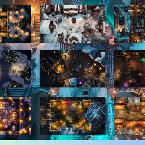 Christmas Battle Maps Bundle for Rpg,maps for Dungeons & Dragons ...