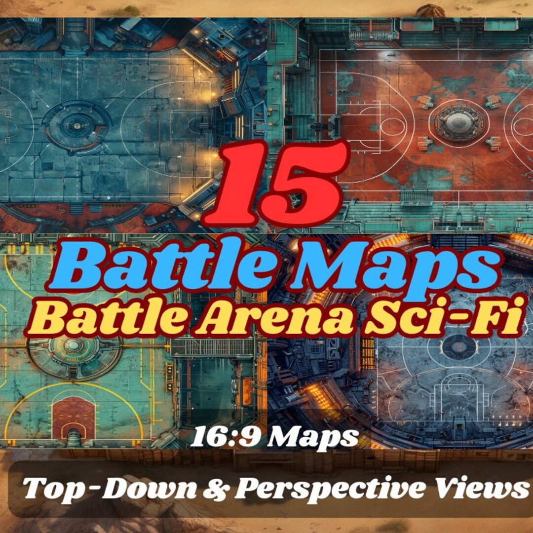 15 Epic Sci-fi Battle Arena Maps Bundle Dungeons & Dragons 16:9 Top ...