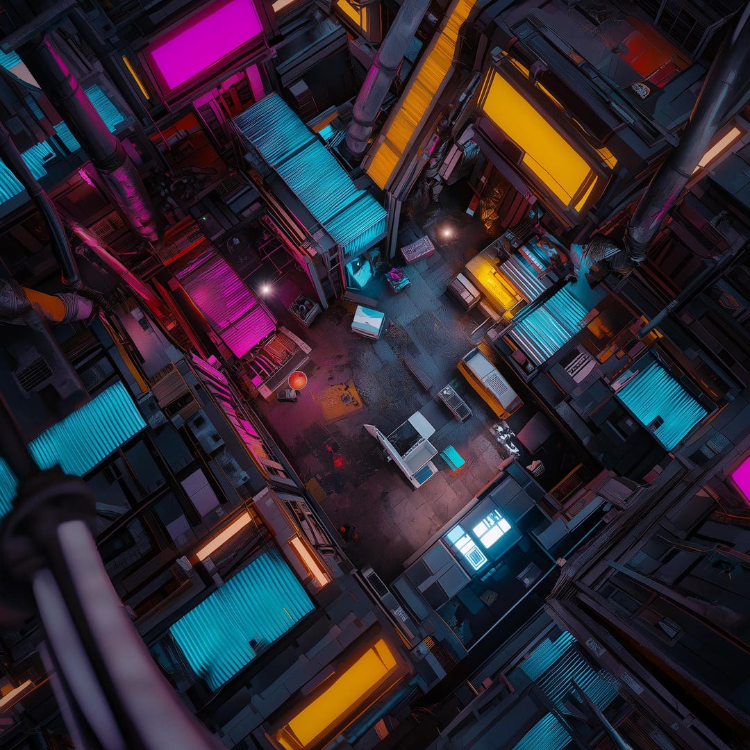 33 Cyberpunk Scrapyard Battle Maps for RPG – Dnd Map Pack, Digital Maps ...