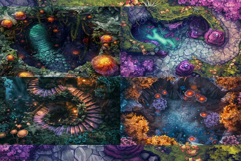 Forest Fantasy Battlemaps for D&d,digital RPG Maps,enchanted Woodland ...
