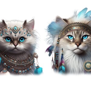 Boho Cats Png Clipart,boho Cats Digital Download,boho Cats Watercolor ...