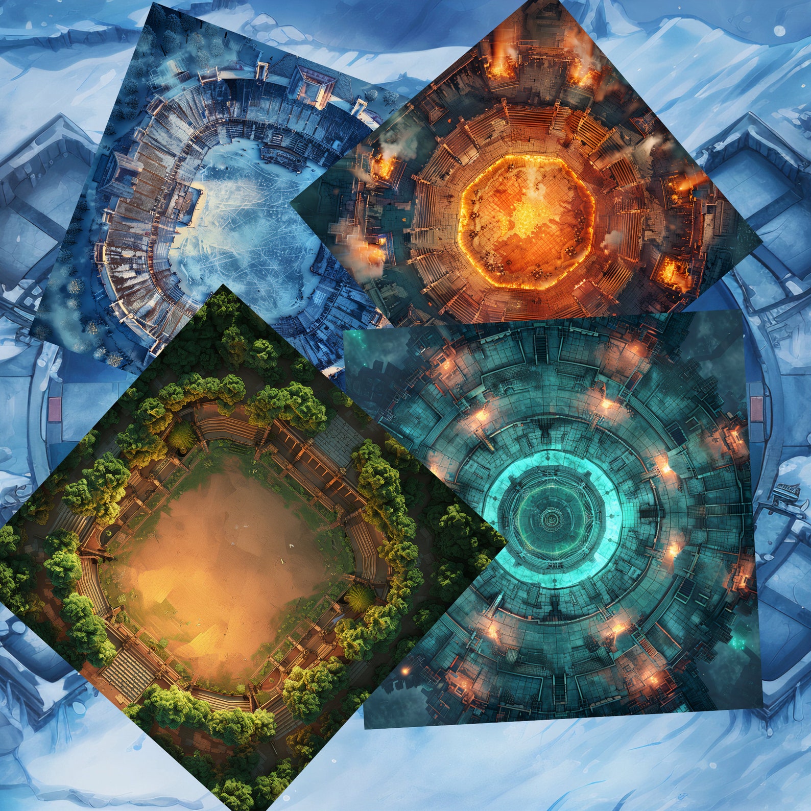 190 Epic Battle Arena Maps Bundle for RPG - Dungeons & Dragons, Dnd ...