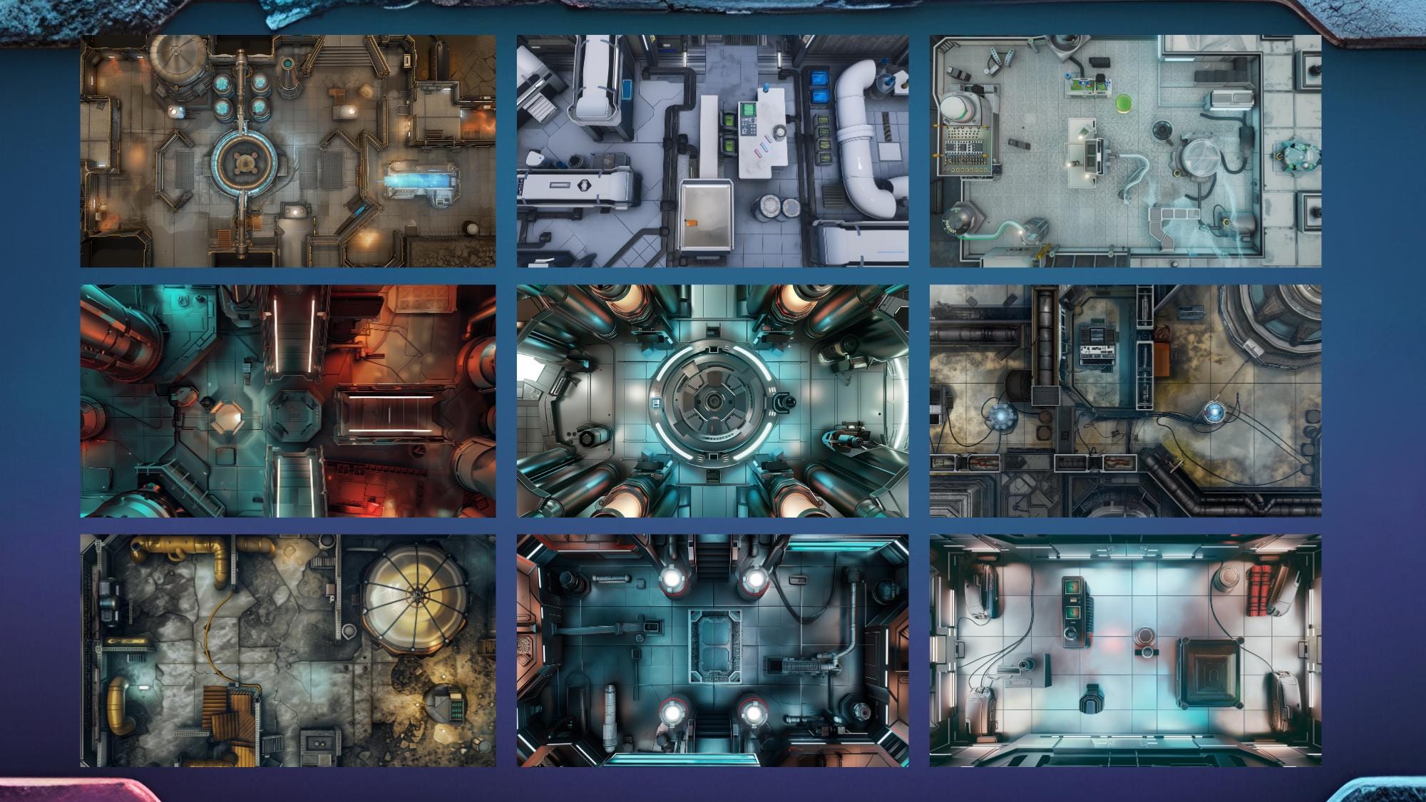 Sci-fi Battle Maps Bundle for TTRPG ,dnd Maps Bundle,sci-fi RPG ...