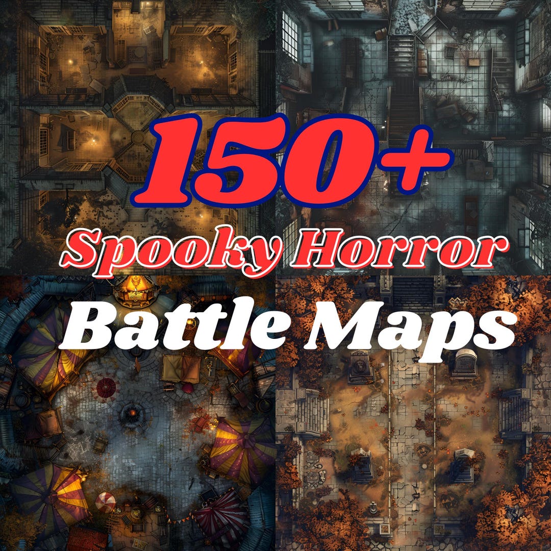 Spooky Horror Battlemaps Bundle for Rpg,maps for Dungeons & Dragons ...