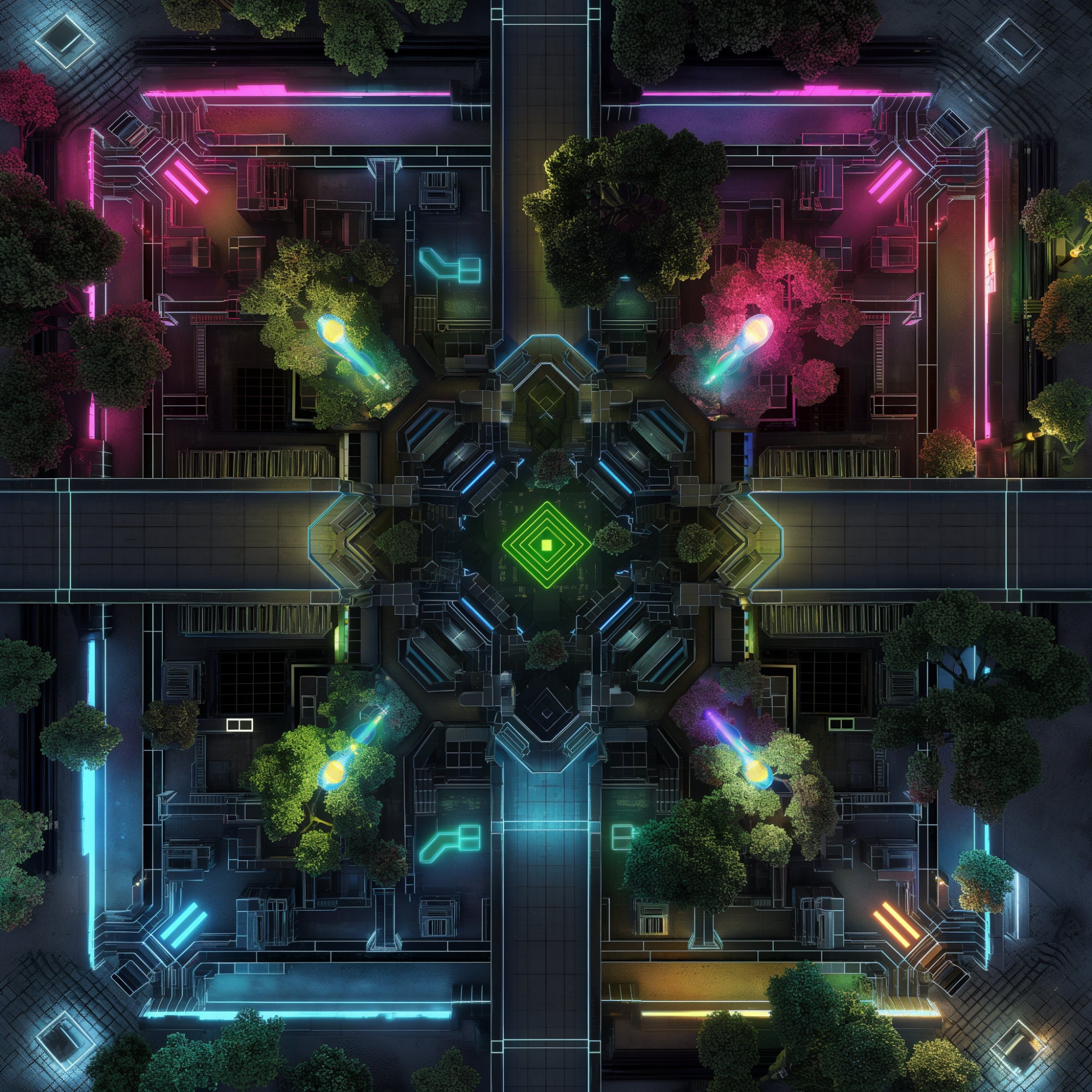 Cyberpunk Battlemaps Bundle for Rpg,maps for Dungeons & Dragons ...