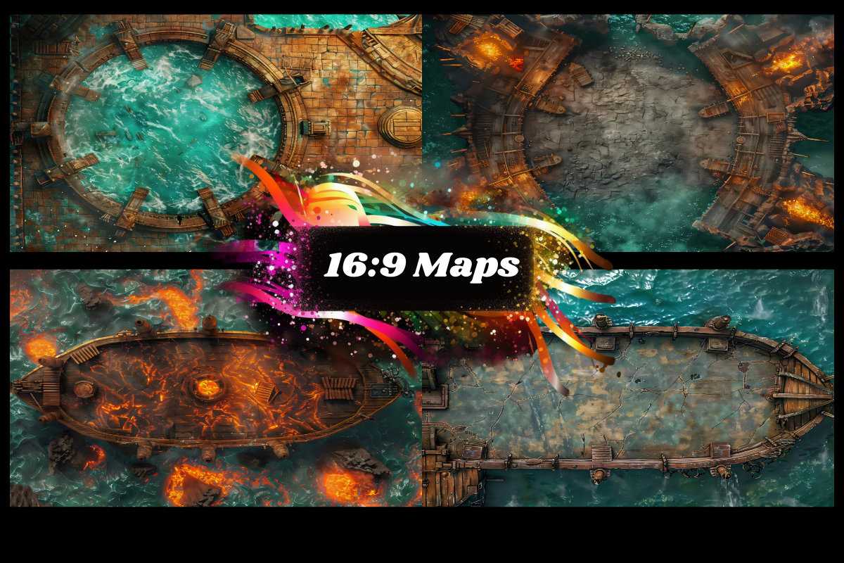 Sea Ships Battlemaps Dnd: Digital RPG Maps Bundle for Dungeons and ...