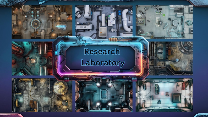 Research Lab Battle Maps for TTRPG and VTT Sci-fi Dnd Maps Collection ...