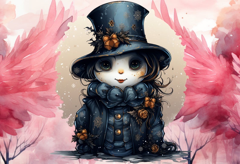 Dark Gothic Snowman PNG Clipart,gothic Snowman Sublimation, Snowman ...
