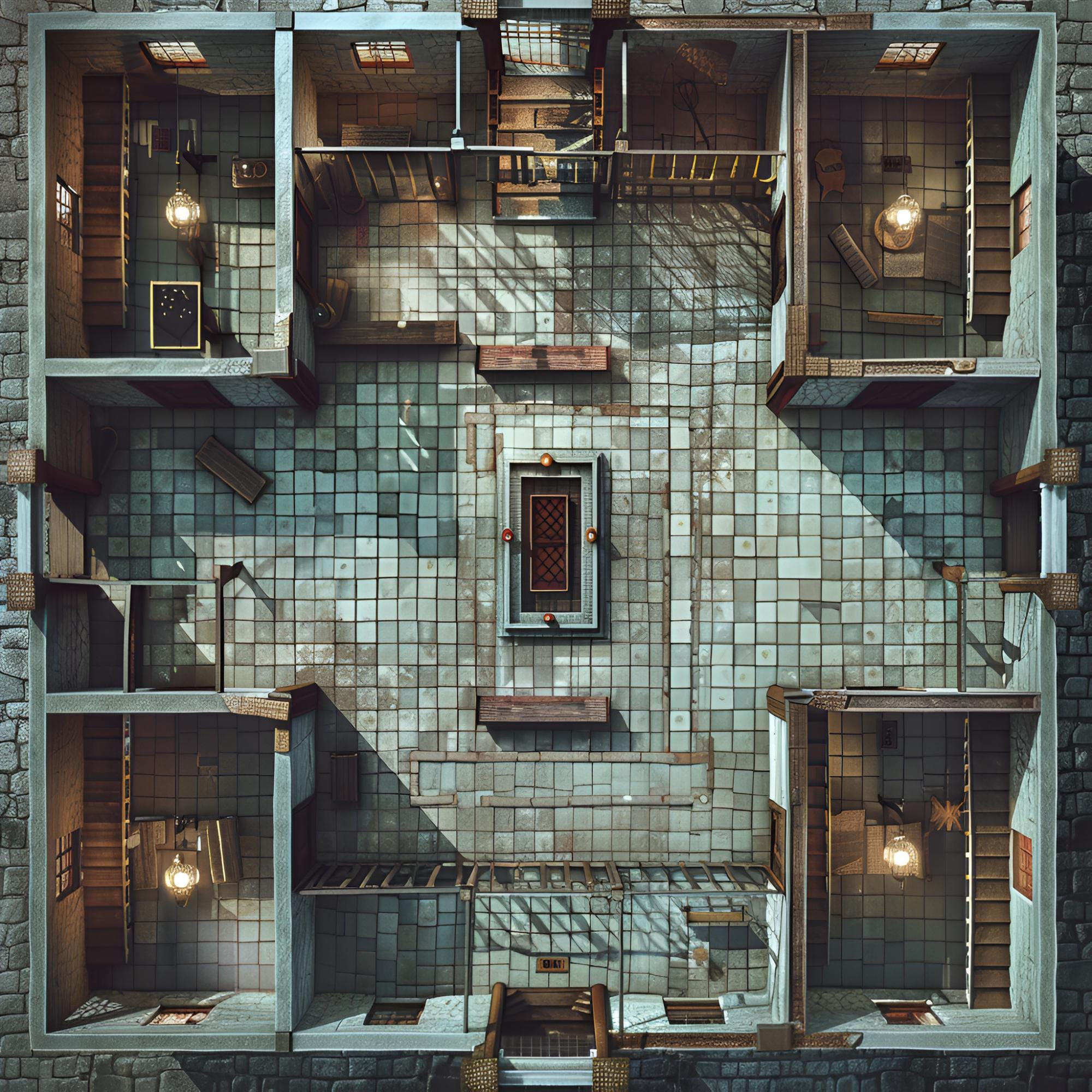 Prison Battle Map Bundle for Rpg,maps for Dungeons & Dragons, Battle ...