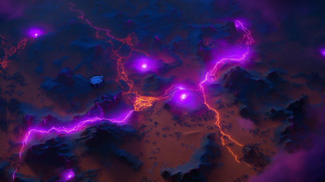 17 Cyberpunk Highlands Battlemap Bundle for RPG, Cyberpunk Maps for ...