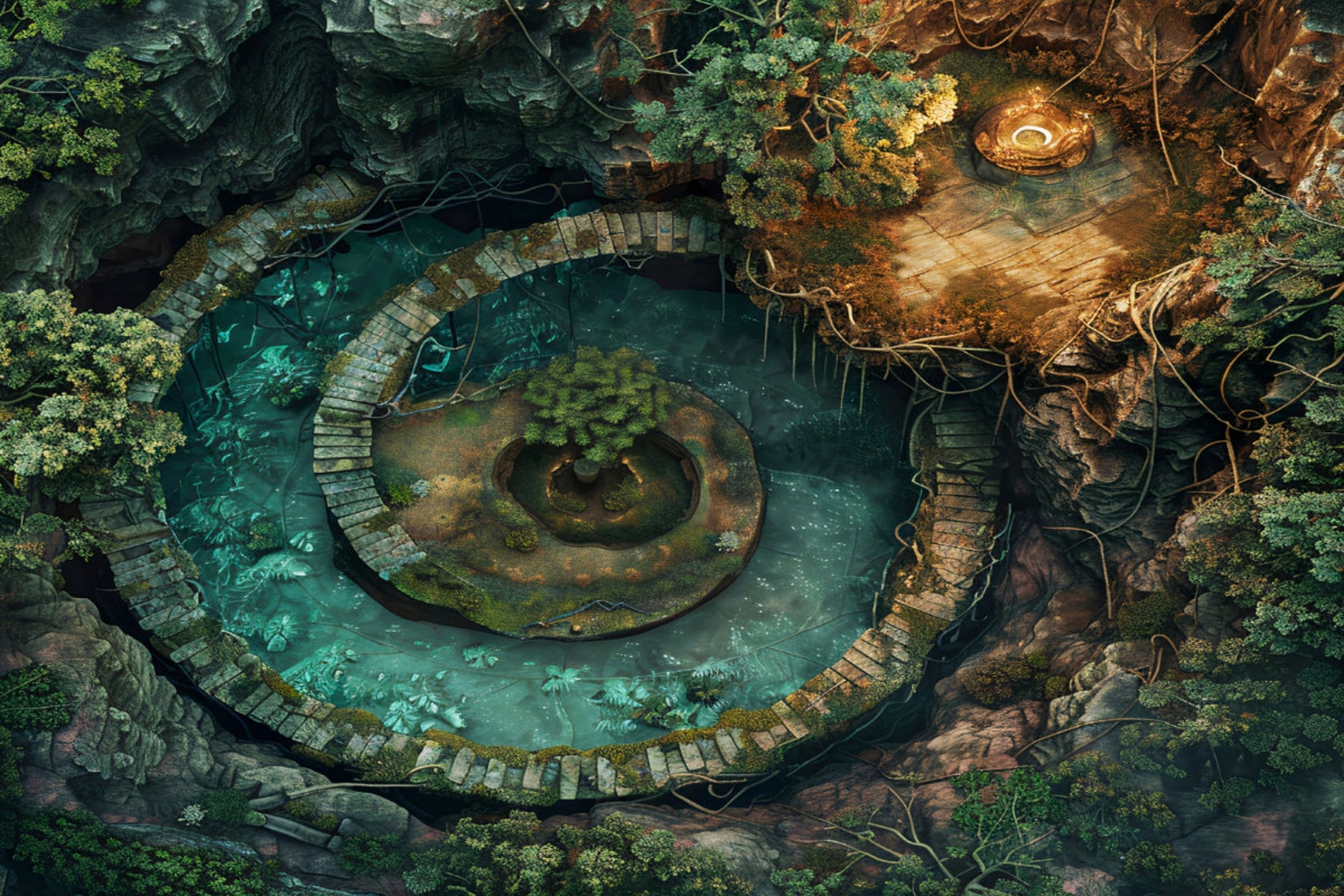 Forest Fantasy Battlemaps for D&d,digital RPG Maps,enchanted Woodland ...