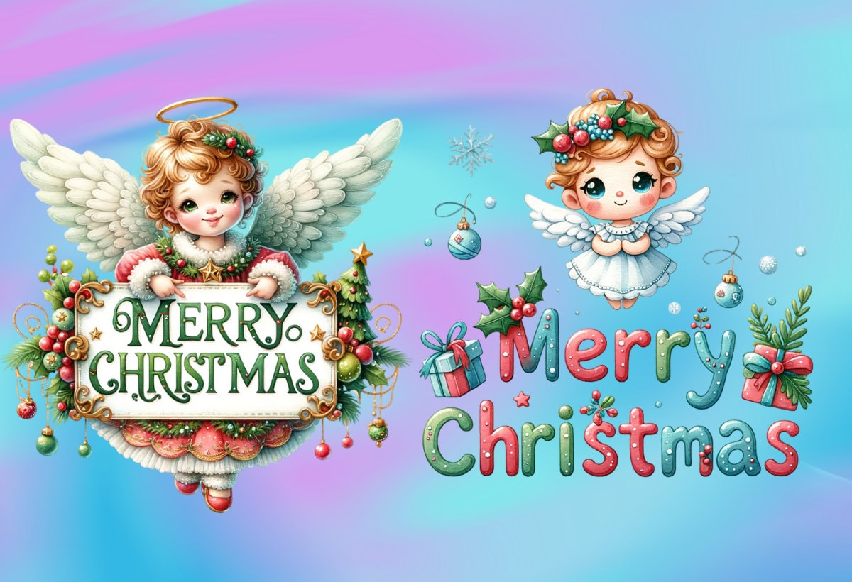 Christmas Cute Little Angel PNG, Little Angel Graphic,christmas Clipart ...