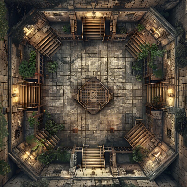 Prison Battle Map Bundle for Rpg,maps for Dungeons & Dragons, Battle ...
