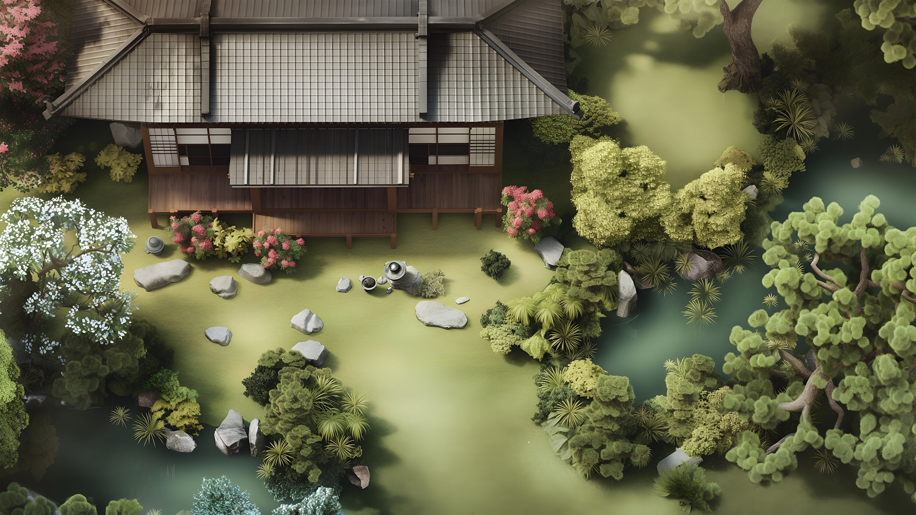 Japanese Themed RPG Battle Maps Bundle ,digital RPG Maps for Commercial ...