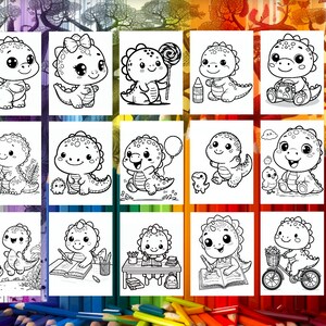 40 Dinosaurs Coloring Pages,coloring Book,kids Coloring Pages,printable ...