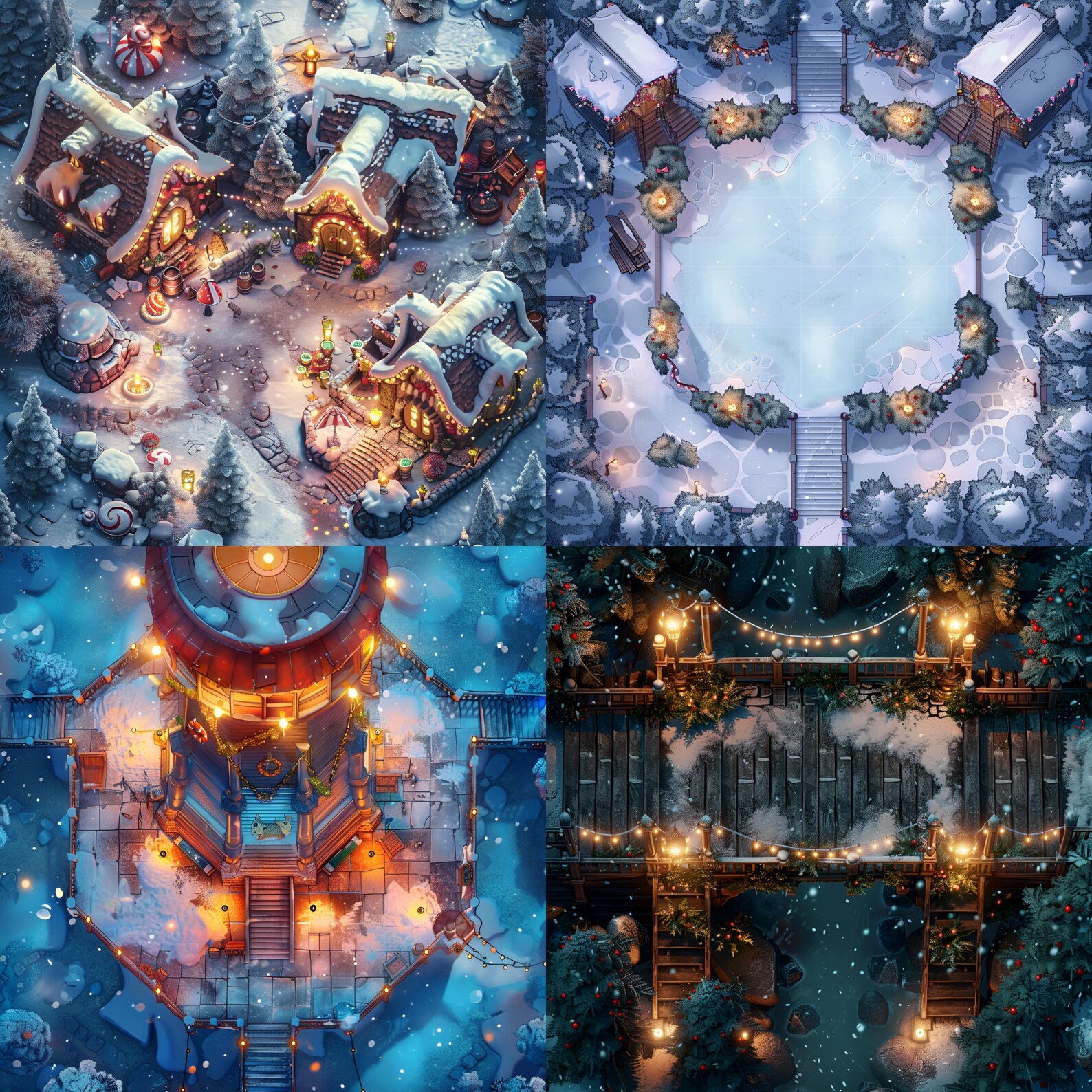 Christmas Battle Maps Bundle for Rpg,maps for Dungeons & Dragons ...