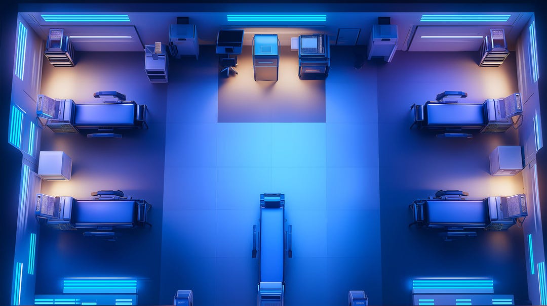 8 Cyberpunk Hospital Battle Maps for Dnd and RPG – Sci-fi Digital Map ...