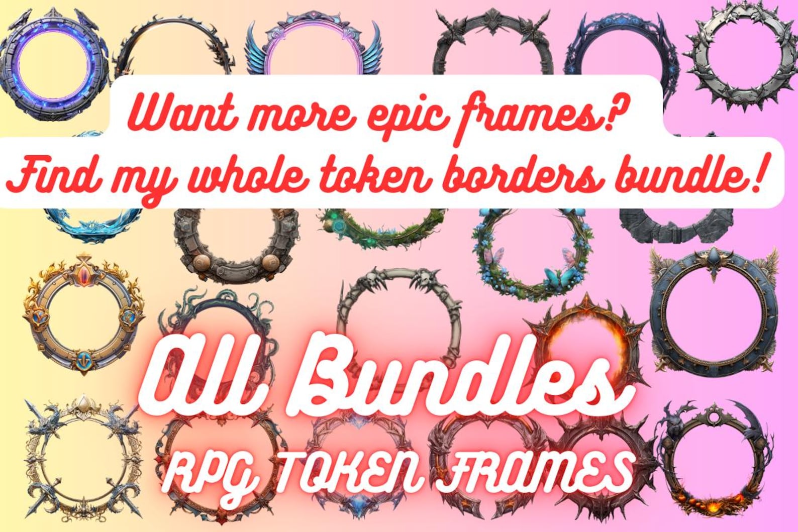 Mercenary Token Border Frame Dnd | Digital Token for Dnd, Foundry VTT ...