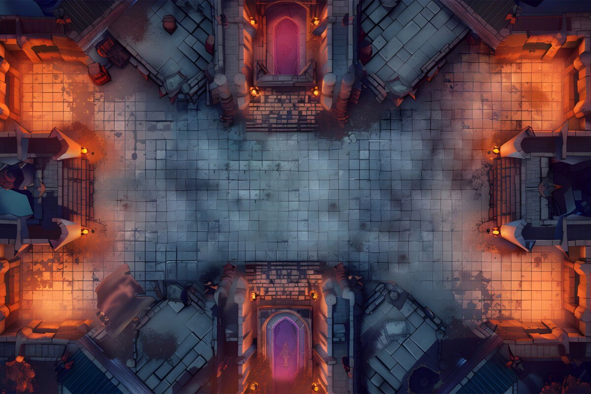 Castle Battlemaps Bundle for Rpg,maps for Dungeons & Dragons,battle Map ...