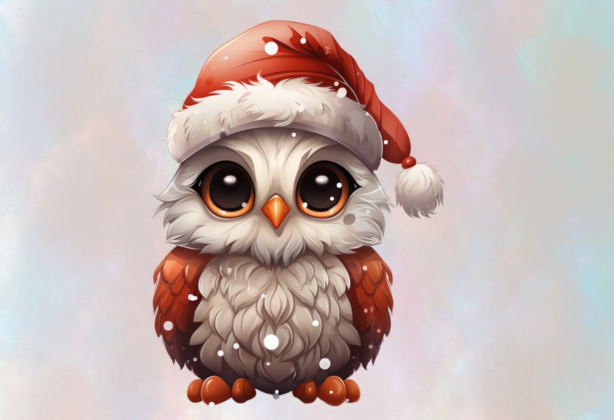 Christmas Owl Clipart Png,sublimation Clipart Owl, Christmas Owl ...