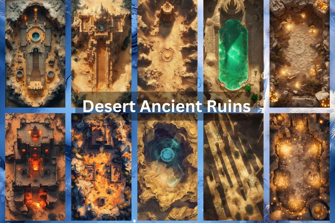 Battle Maps - Desert Ancient Ruins | Dnd Battle Maps | RPG Fantasy ...