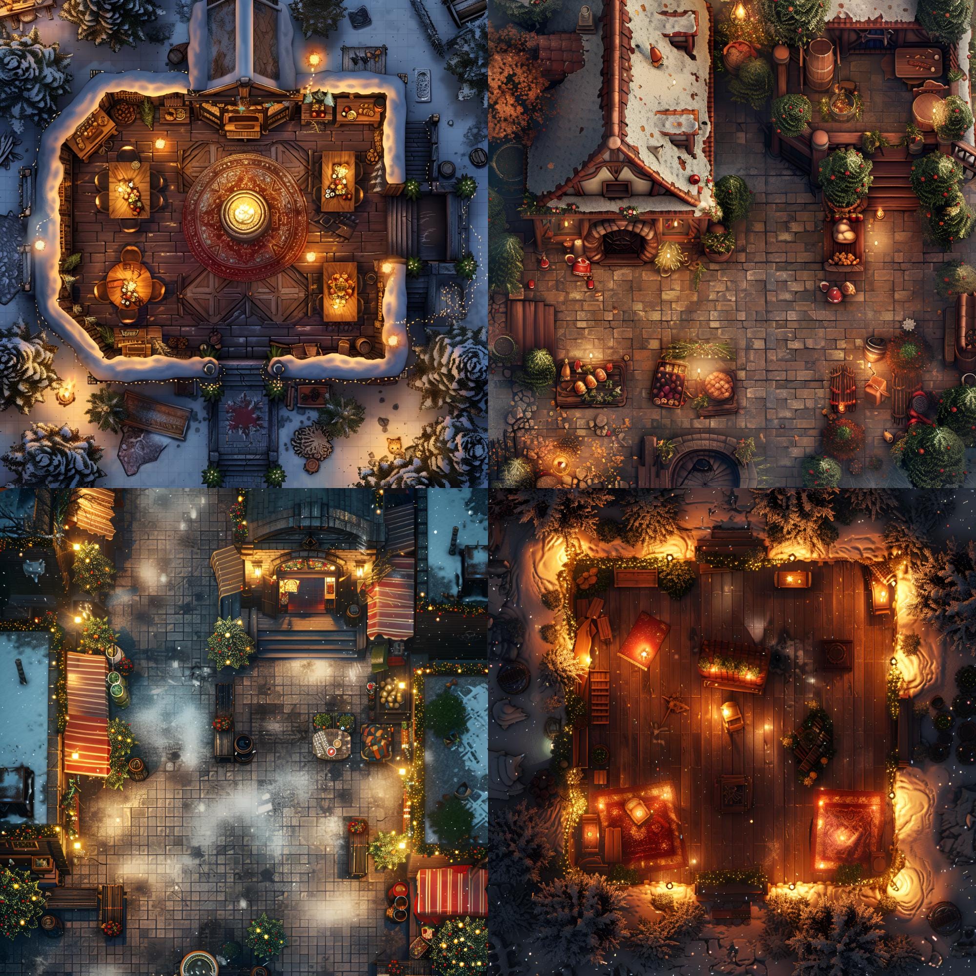 Christmas Battle Maps Bundle for Rpg,maps for Dungeons & Dragons ...