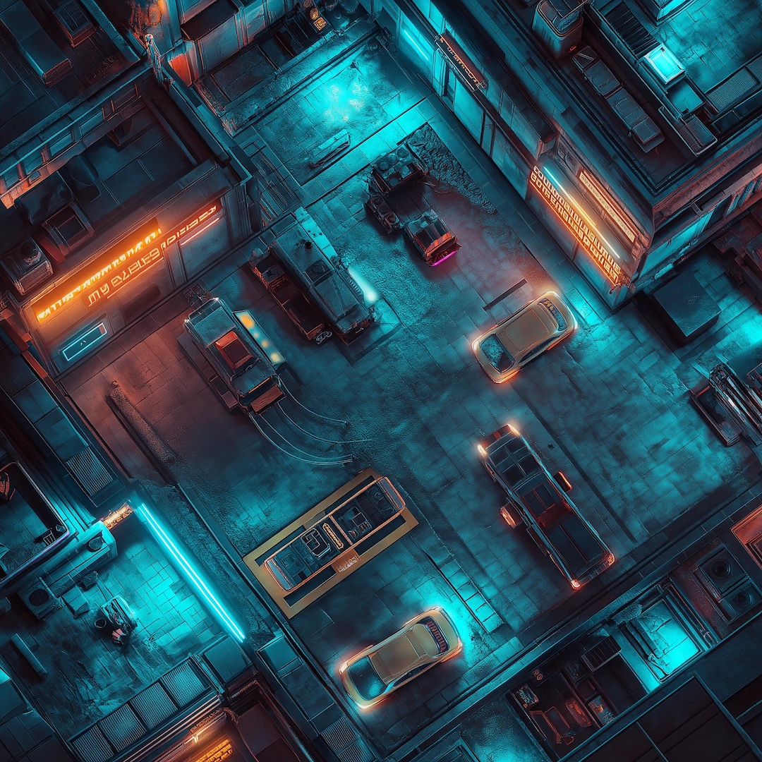 66 Cyberpunk City Battlemap Bundle for Rpg,maps for Dungeons & Dragons ...