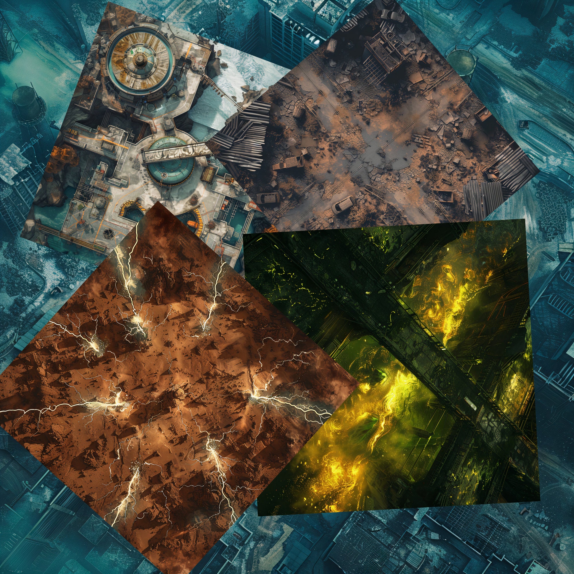 Post Apocalyptic World Battlemaps Bundle for Rpg,maps for Dungeons & Dragons,post Apocalyptic ...