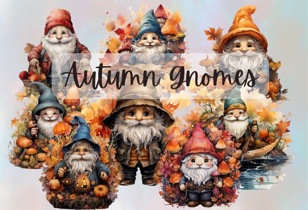 Autumn Gnomes Png Clipart,gnomes in Fall Leaves Png,autumn Gnome ...