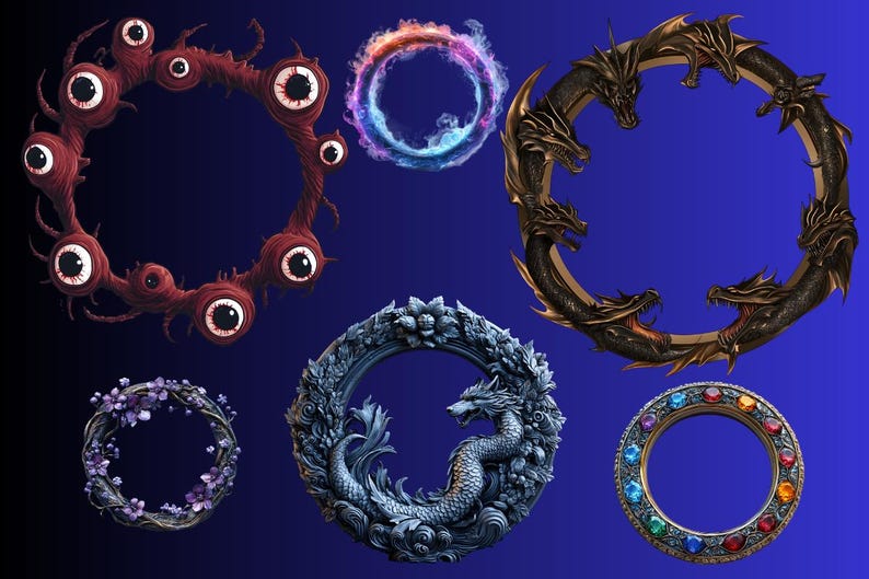 Full Token Border Frames Bundle ,dnd Token, Foundry VTT, Roll20 | TTRPG ...