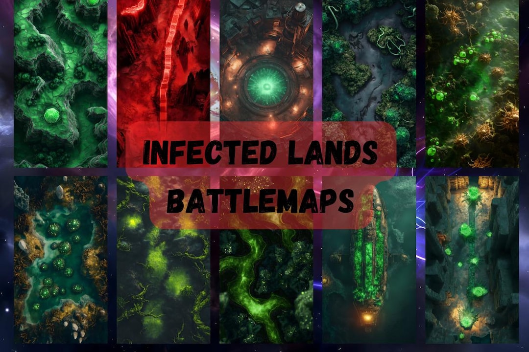 Infected Land Battle Maps for TTRPG ,dnd Maps,sci-fi RPG Battlemap ...