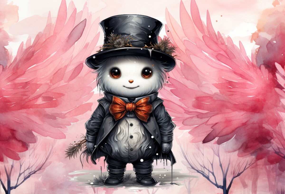 Dark Gothic Snowman PNG Clipart,gothic Snowman Sublimation, Snowman ...