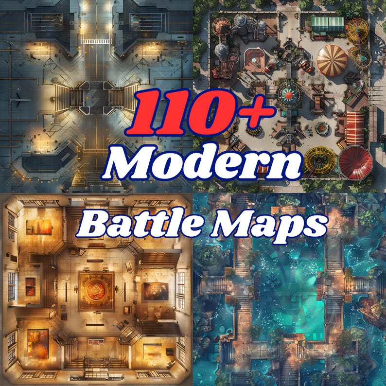 Modern Dnd Battle Maps: Enhance Your Urban Adventures,digital RPG Maps ...