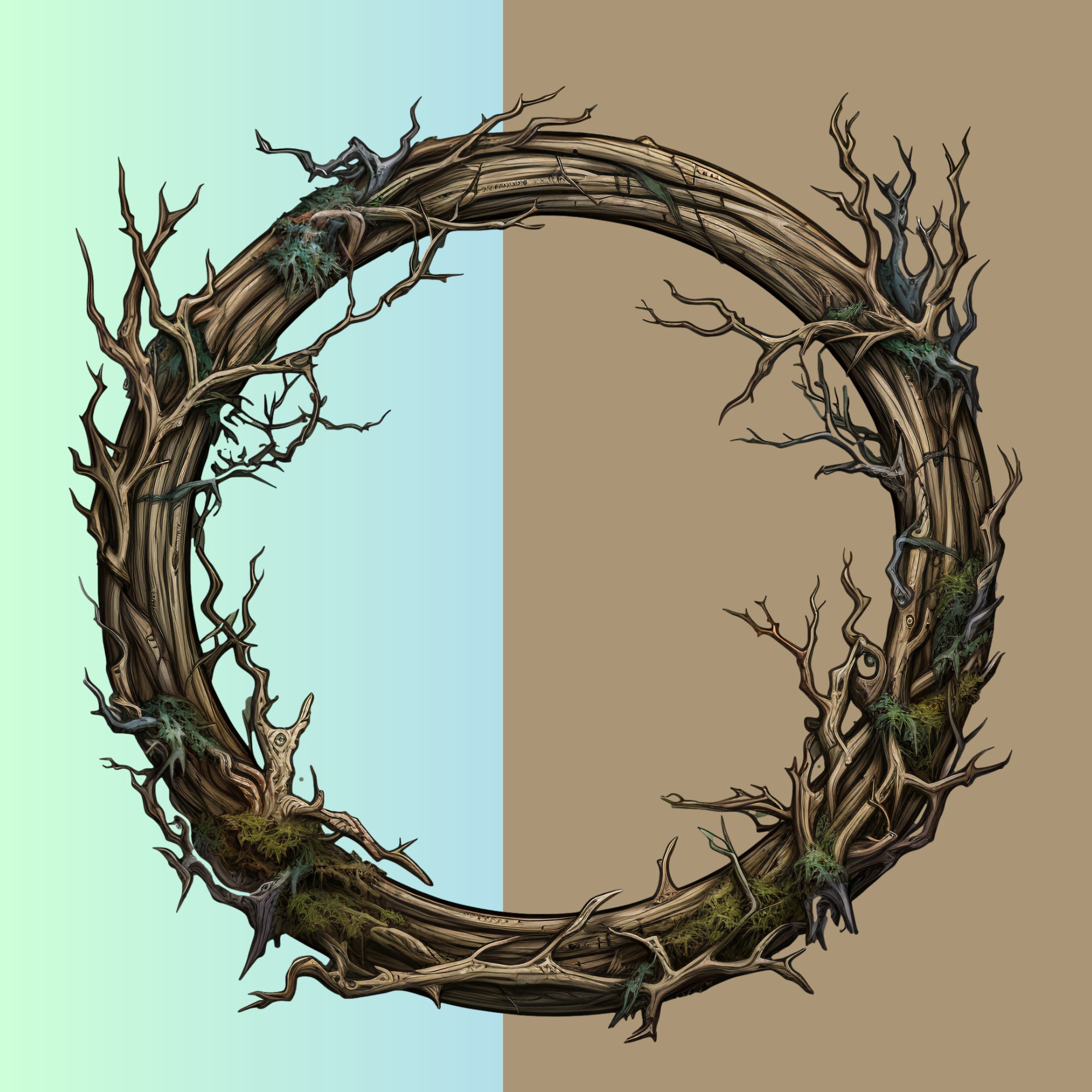 Druid Token Border Frame Dnd Digital Token for Dnd, Foundry VTT, Roll20 ...