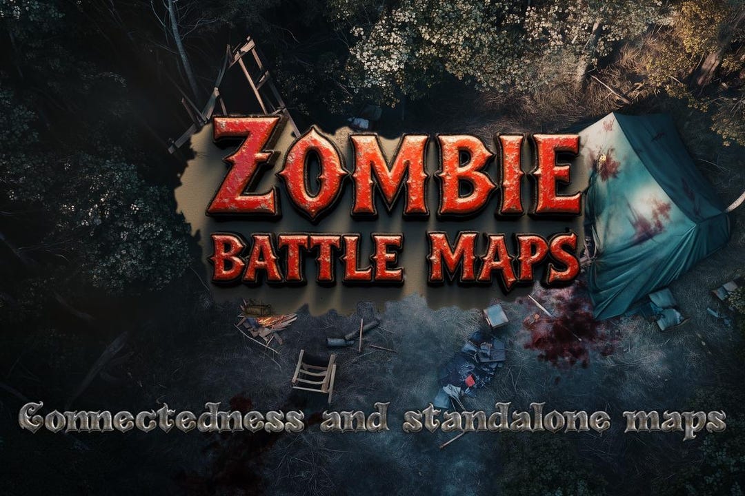 510 Zombie Apocalypse Battle Maps for TTRPG and VTTRPG High-quality ...