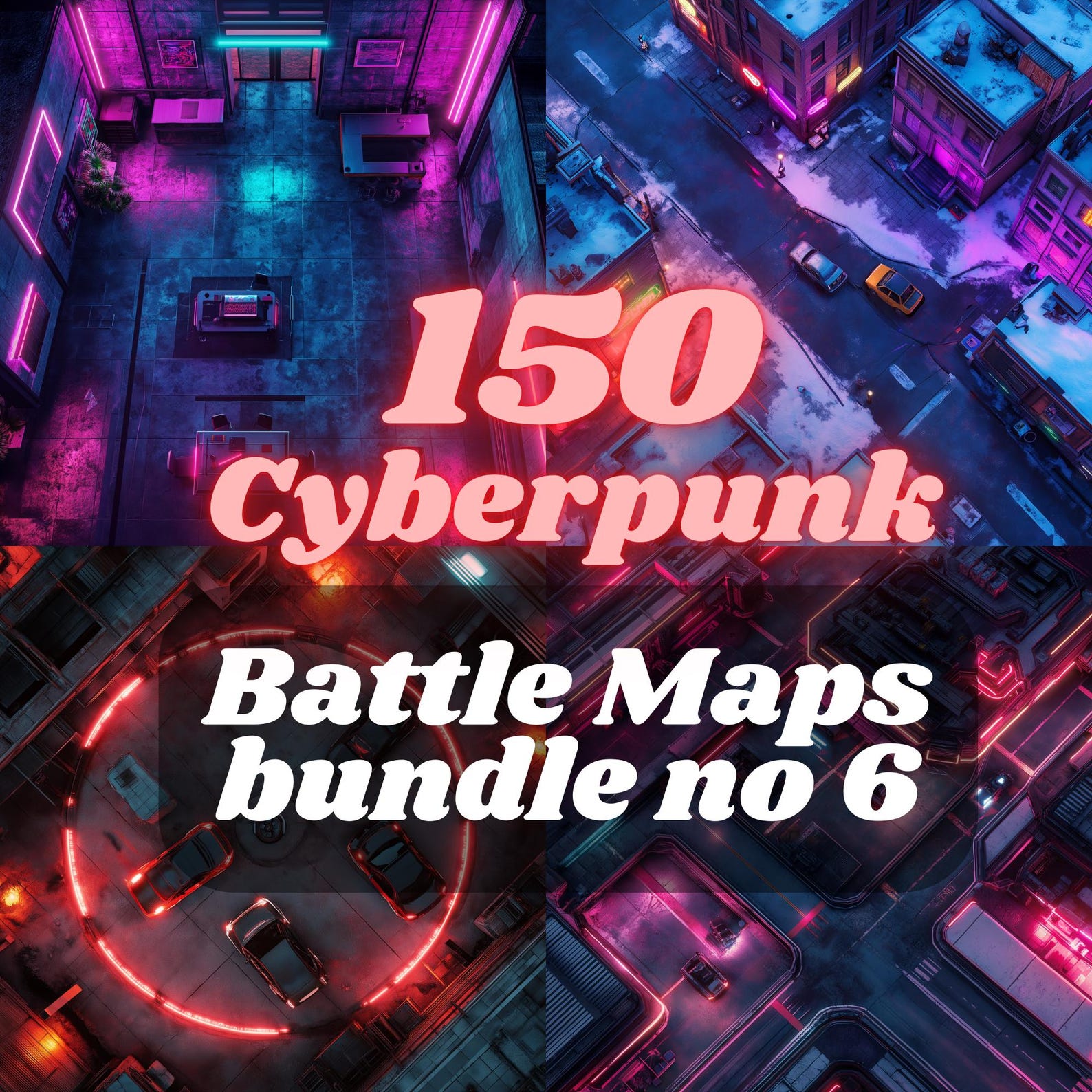 Cyberpunk Battlemaps Bundle for Rpg,maps for Dungeons & Dragons,cyberpunk Battle Maps,dnd Battle ...