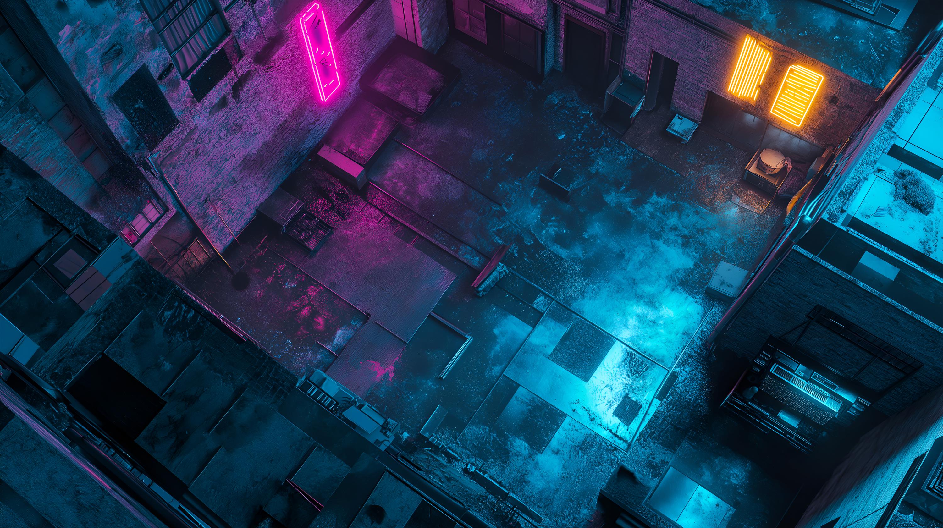 25 Cyberpunk Apartment Complex Battlemaps for Rpg,maps for Dungeons ...