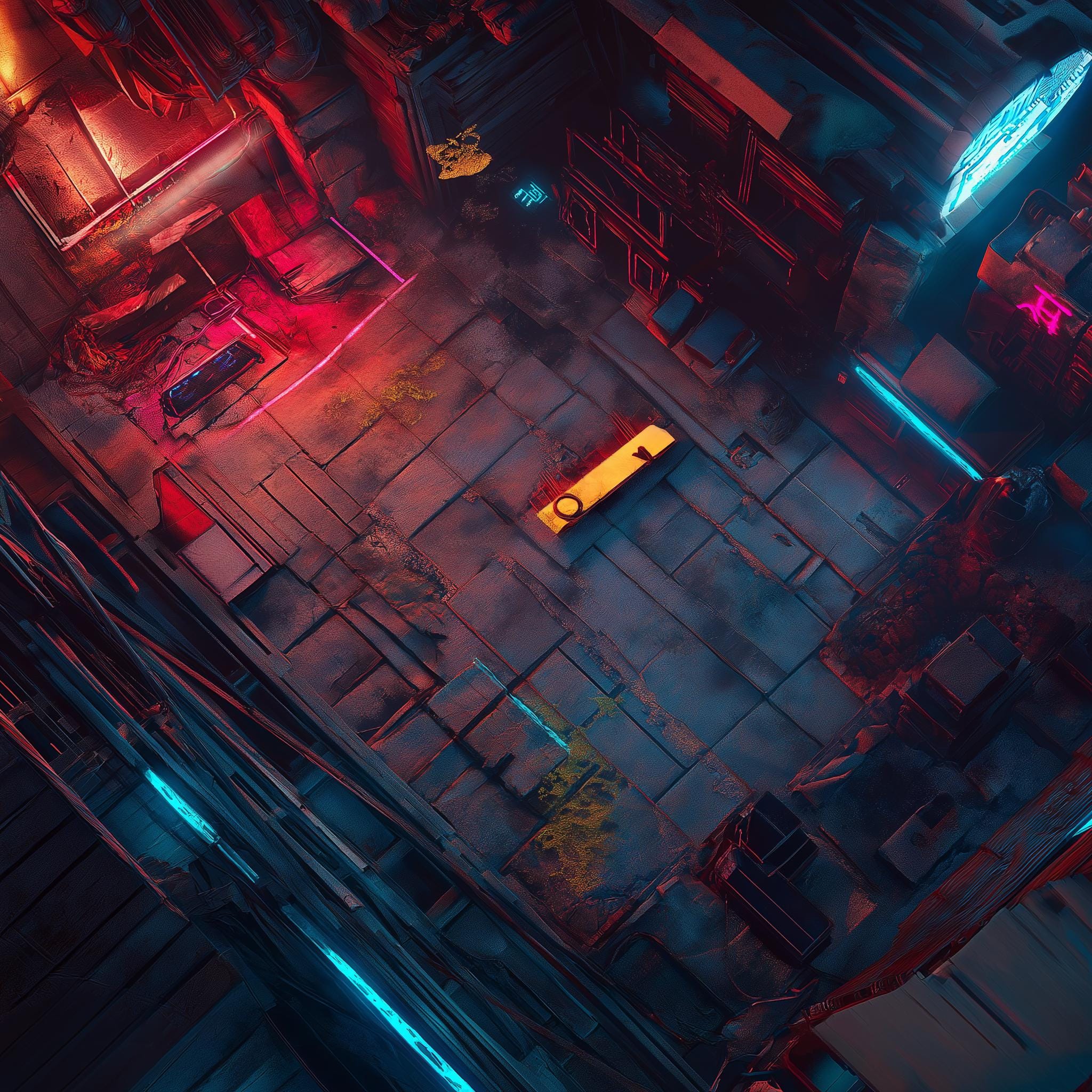 66 Cyberpunk City Battlemap Bundle for Rpg,maps for Dungeons & Dragons,cyberpunk Battle Maps,dnd ...