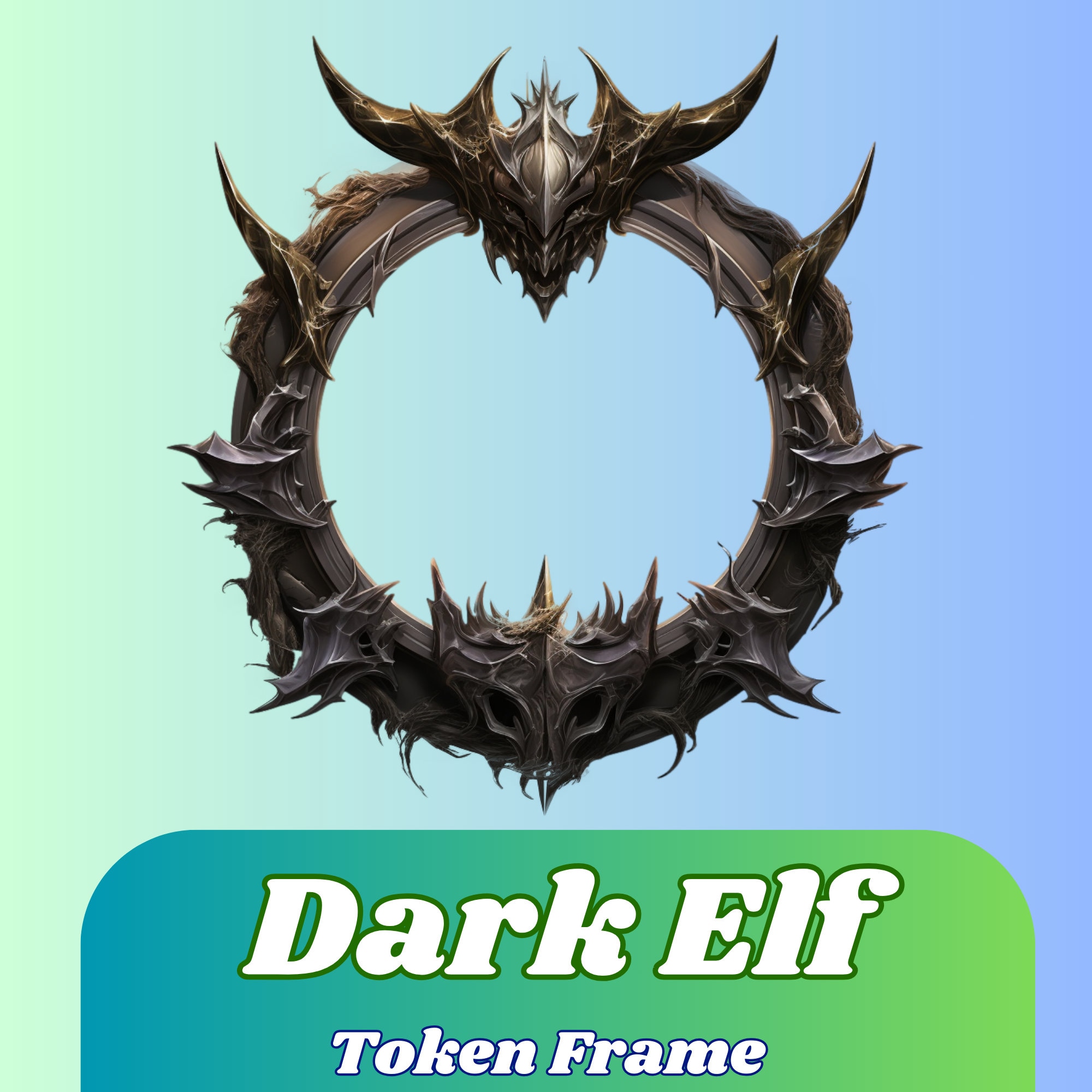 Dark Elf Token Border Frame Dnd | Digital Token for Dnd, Foundry VTT ...