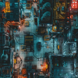 Cyberpunk Battlemaps Bundle for Rpg,maps for Dungeons & Dragons,cyberpunk Battle Maps,dnd Battle ...