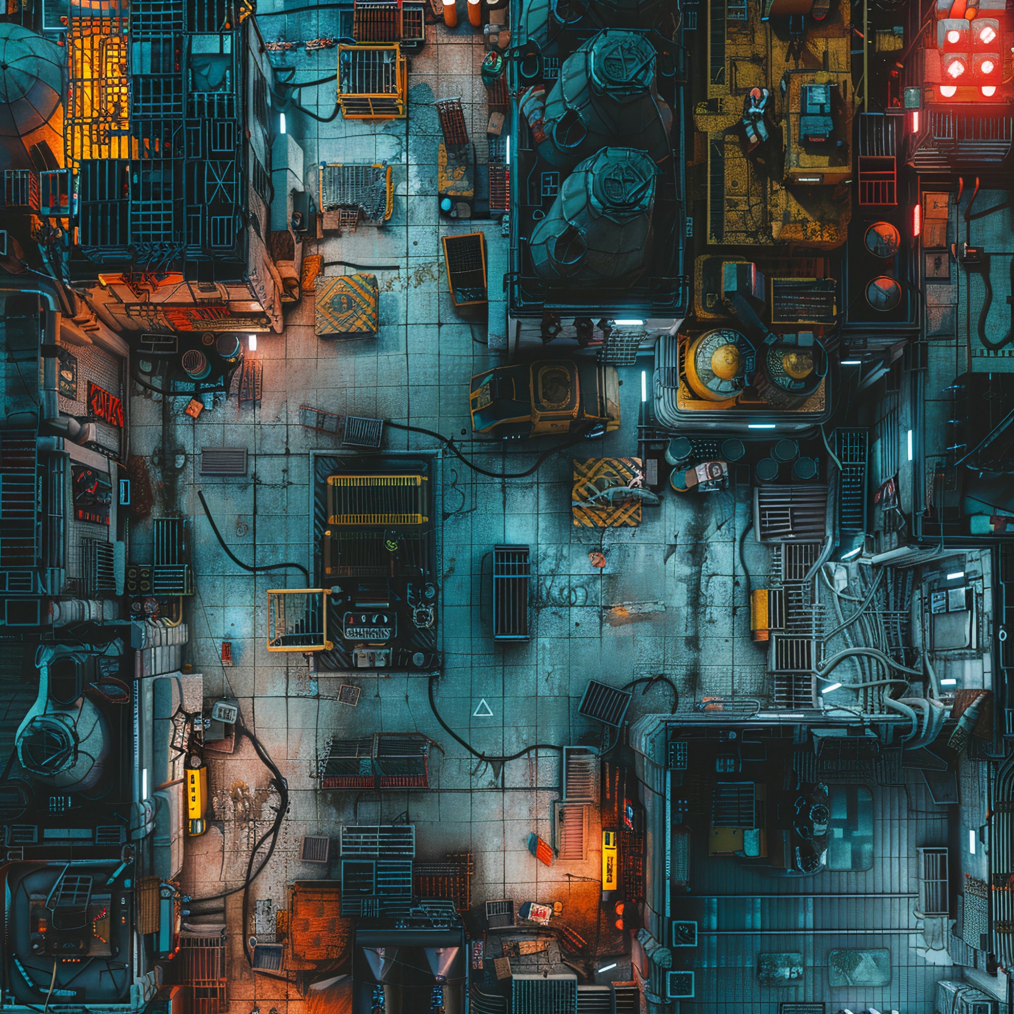 Paquete de mapas de batalla Cyberpunk para RPG, mapas para mazmorras y ...