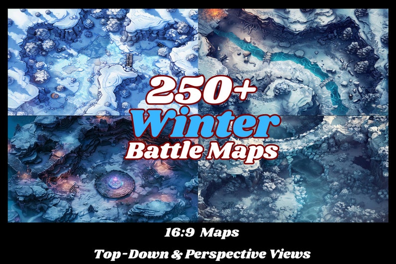 Winter Battlemaps Dnd: Digital RPG Maps Bundle for Dungeons and Dragons ...