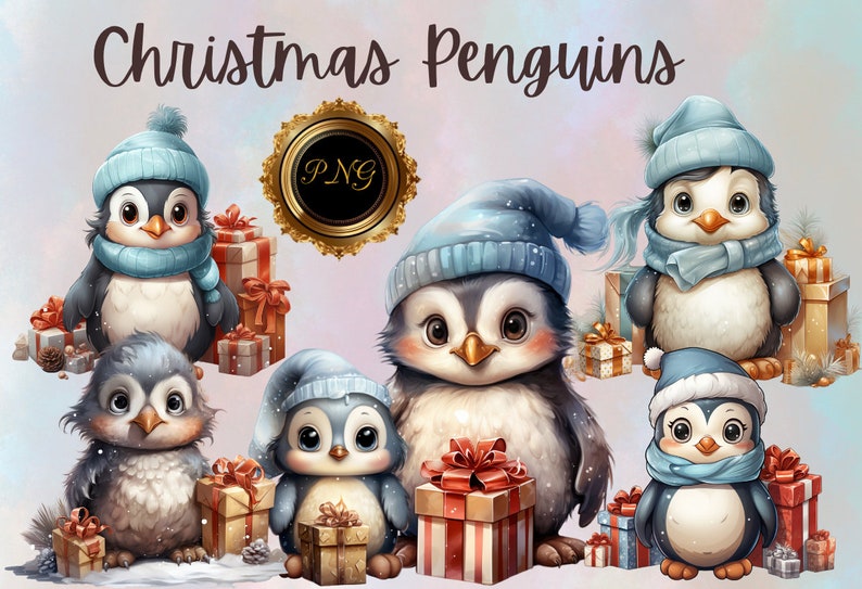Christmas Penguin Clipart Png,sublimation Clipart Penguin, Christmas ...