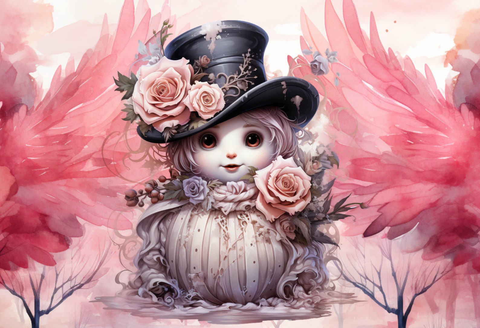 Dark Gothic Snowman PNG Clipart,gothic Snowman Sublimation, Snowman ...