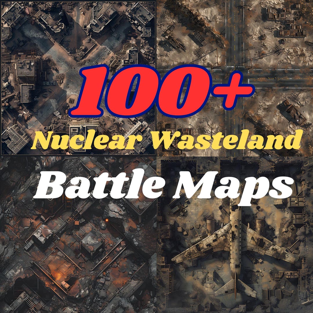 Nuclear Wasteland Battlemaps Bundle for Rpg,maps for Dungeons & Dragons ...
