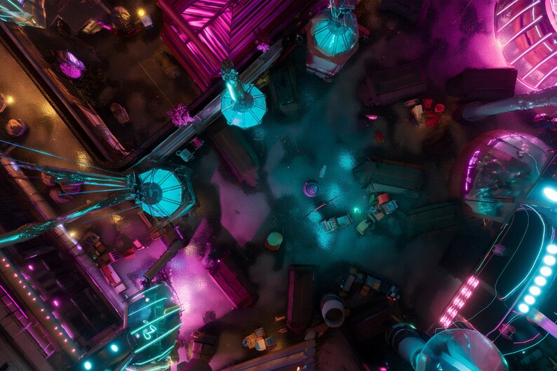 Cyberpunk Battlemaps Bundle for Rpg,maps for Dungeons & Dragons,cyberpunk Battle Maps,dnd Battle ...