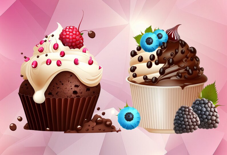 Muffin Digital Clipart Png,clipart Cupcake Muffin, Digital Bakery ...