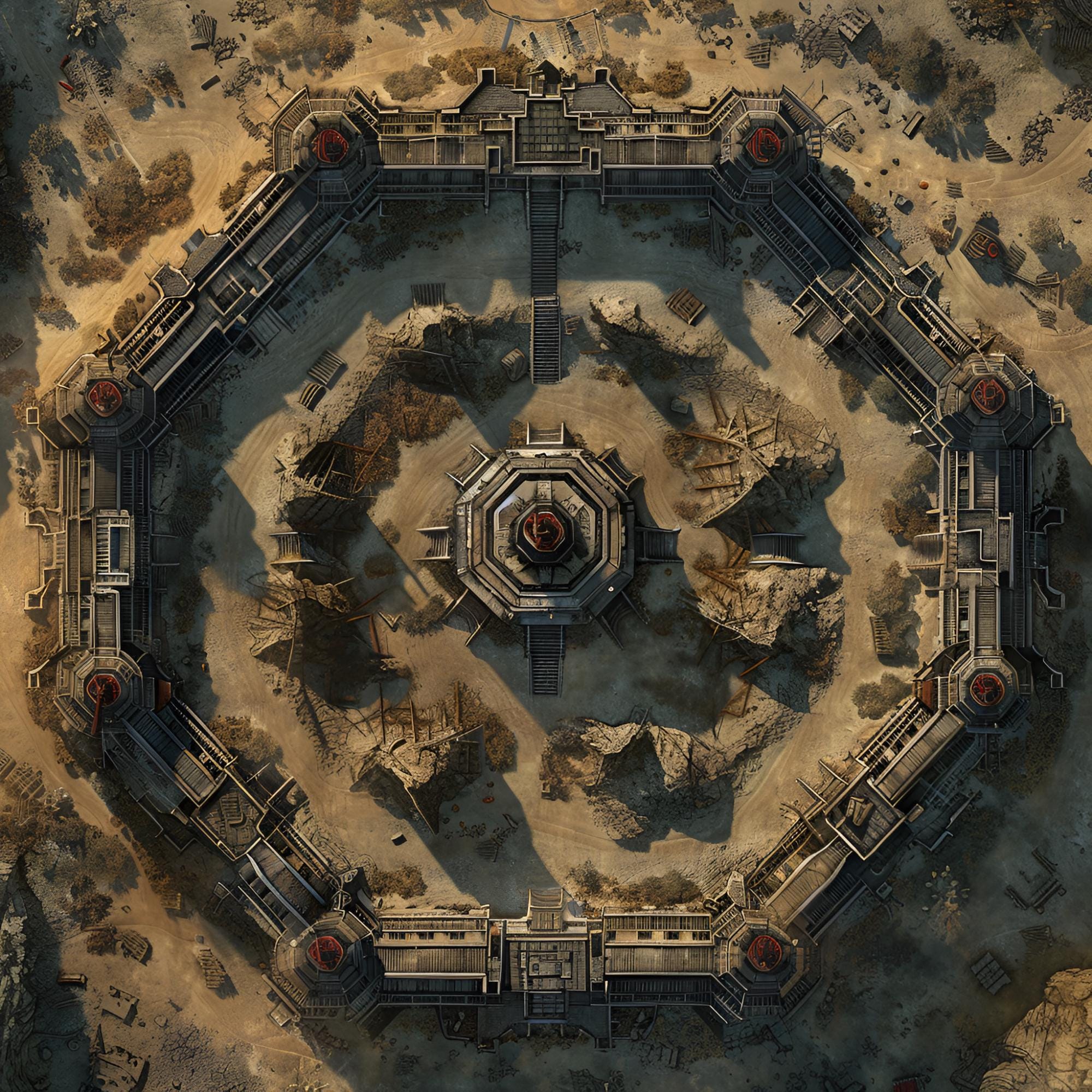 Nuclear Wasteland Battlemaps Bundle for Rpg,maps for Dungeons & Dragons ...