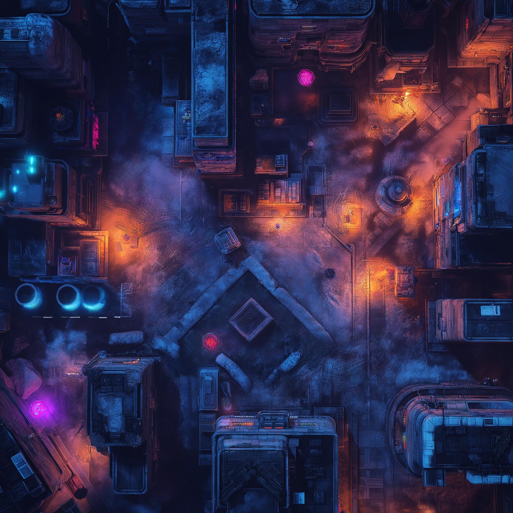 Cyberpunk Battlemaps Bundle for Rpg,maps for Dungeons & Dragons,cyberpunk Battle Maps,dnd Battle ...