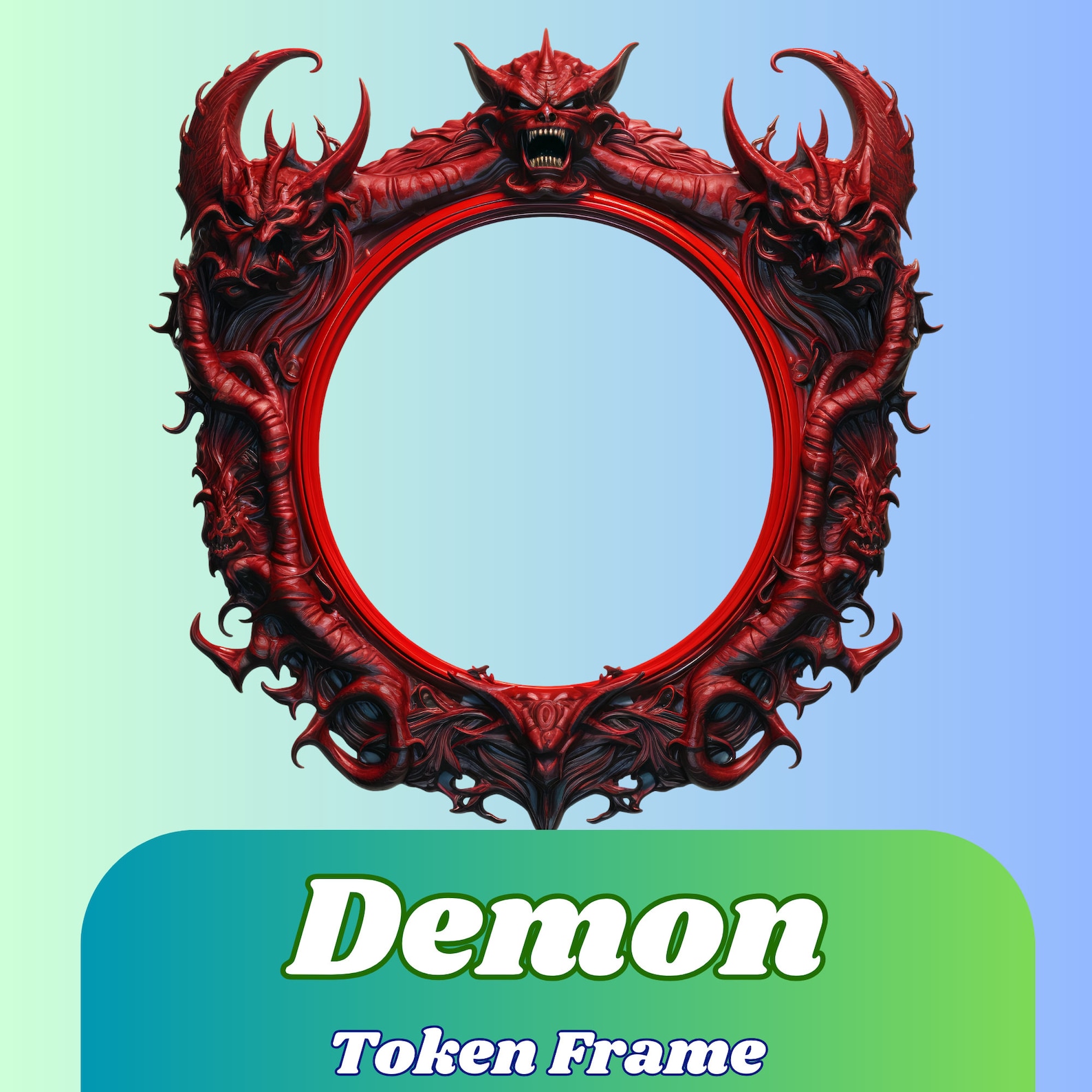 Demon Token Border Frame Dnd | Digital Token for Dnd, Foundry VTT ...